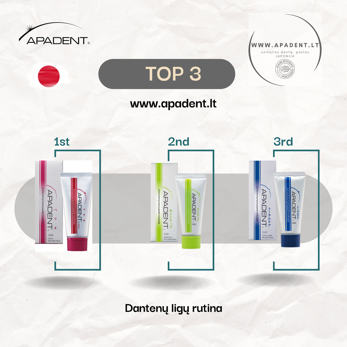 Apadent dantų pasta – be fluoro, su nano-hidroksiapatitu– Apadent.lt